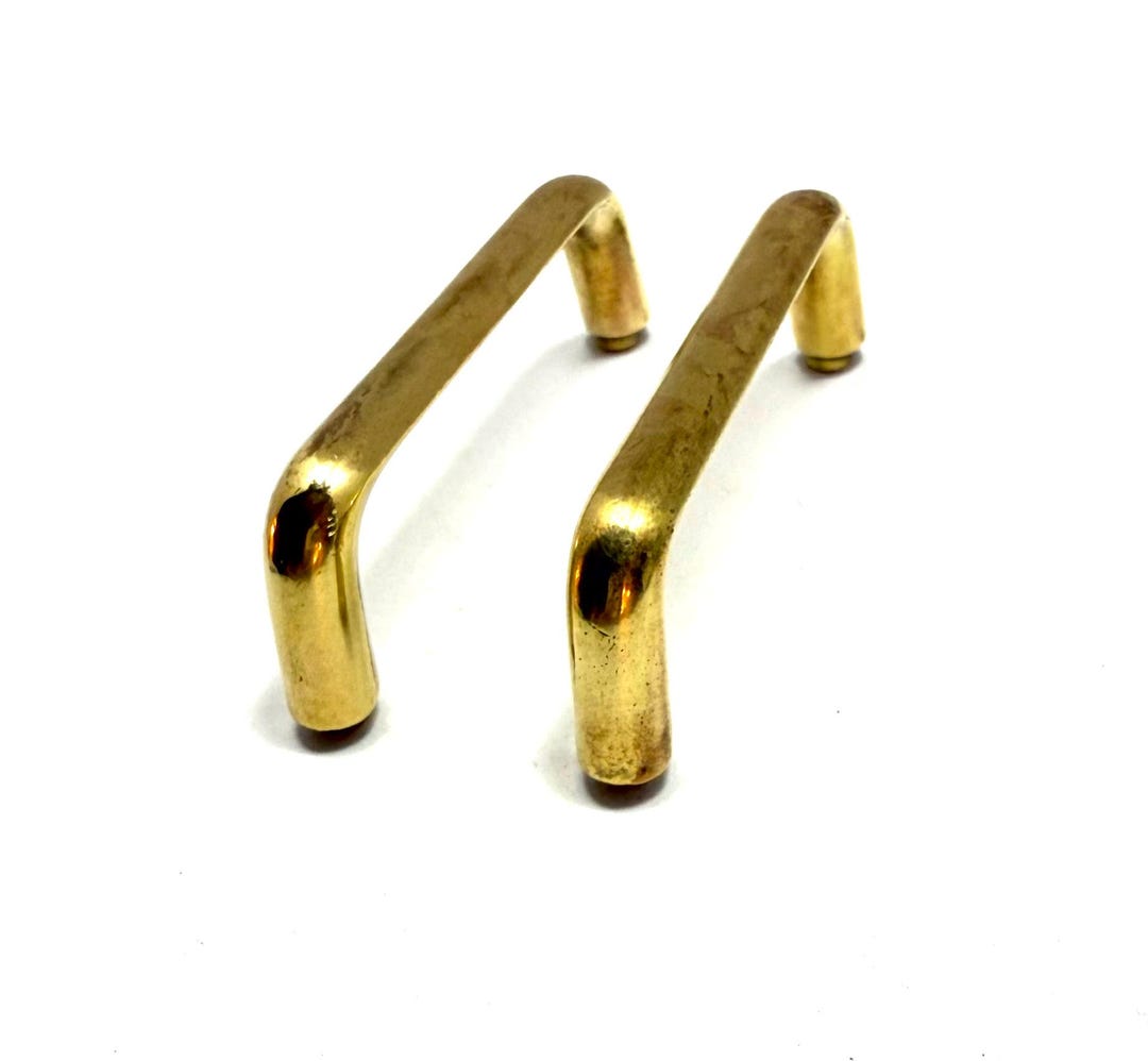 Brass Wire Style 3" Centers Flared Drawer Handle Cabinet Pulls Vintage ...