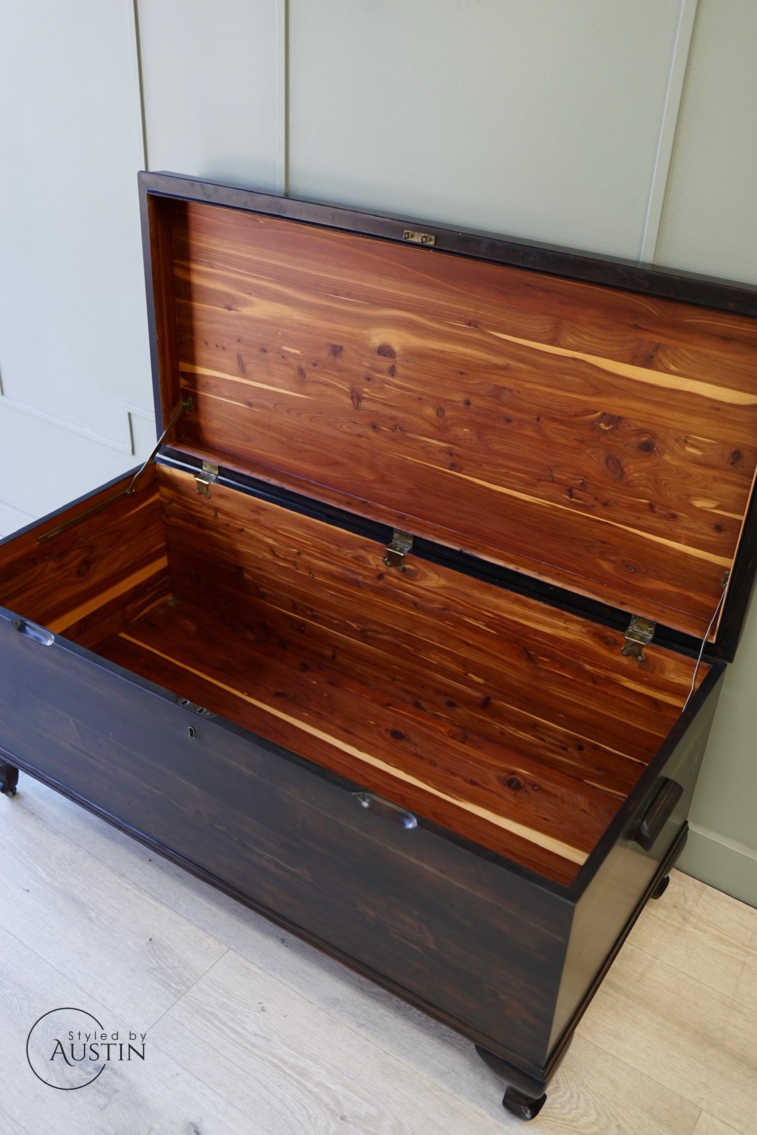 Vintage Cedar Chest Refinished in tobacco Stain - Etsy