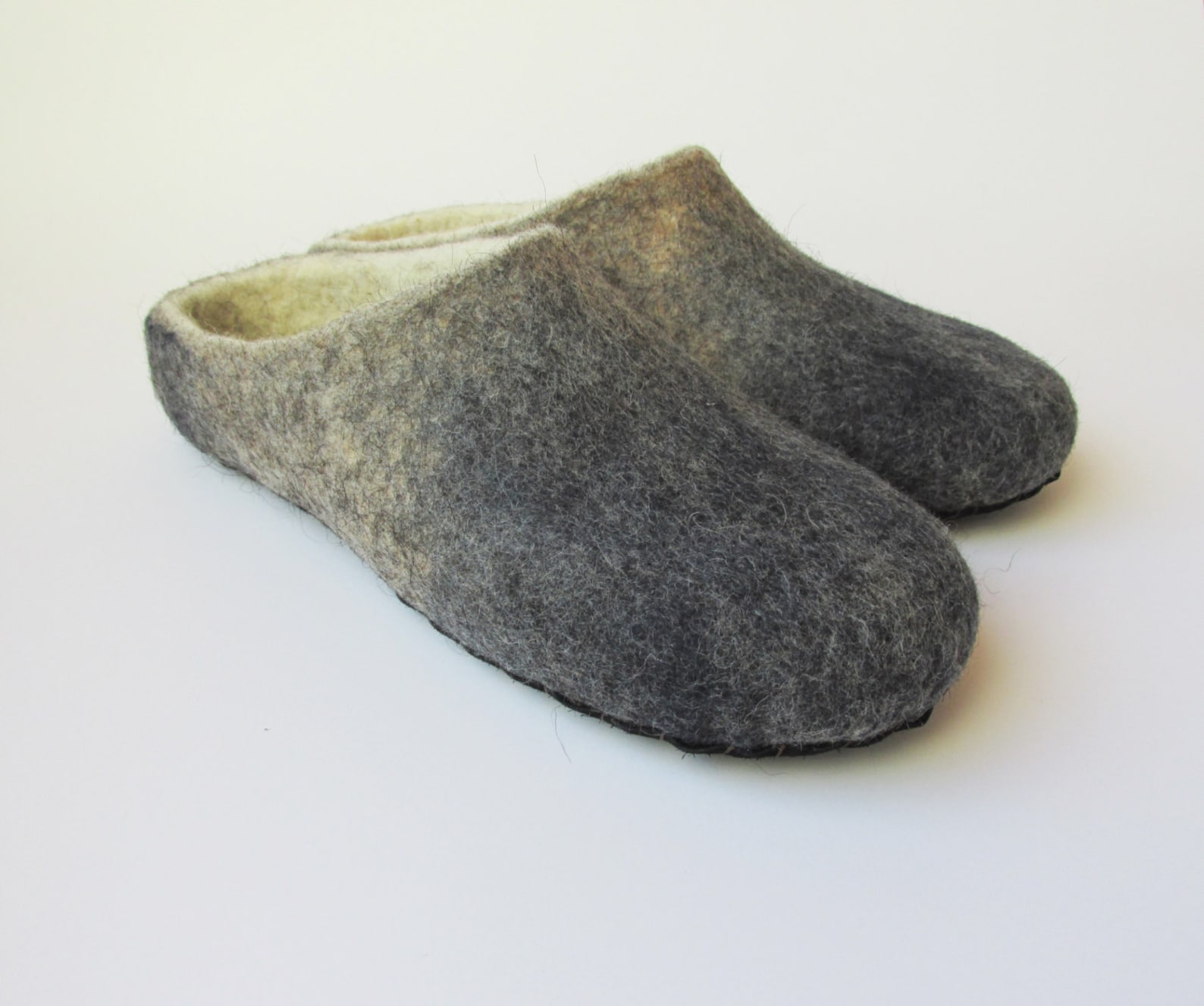 Felted Wool Slippers Felted Men Slippers Wool Slippers Felt - Etsy
