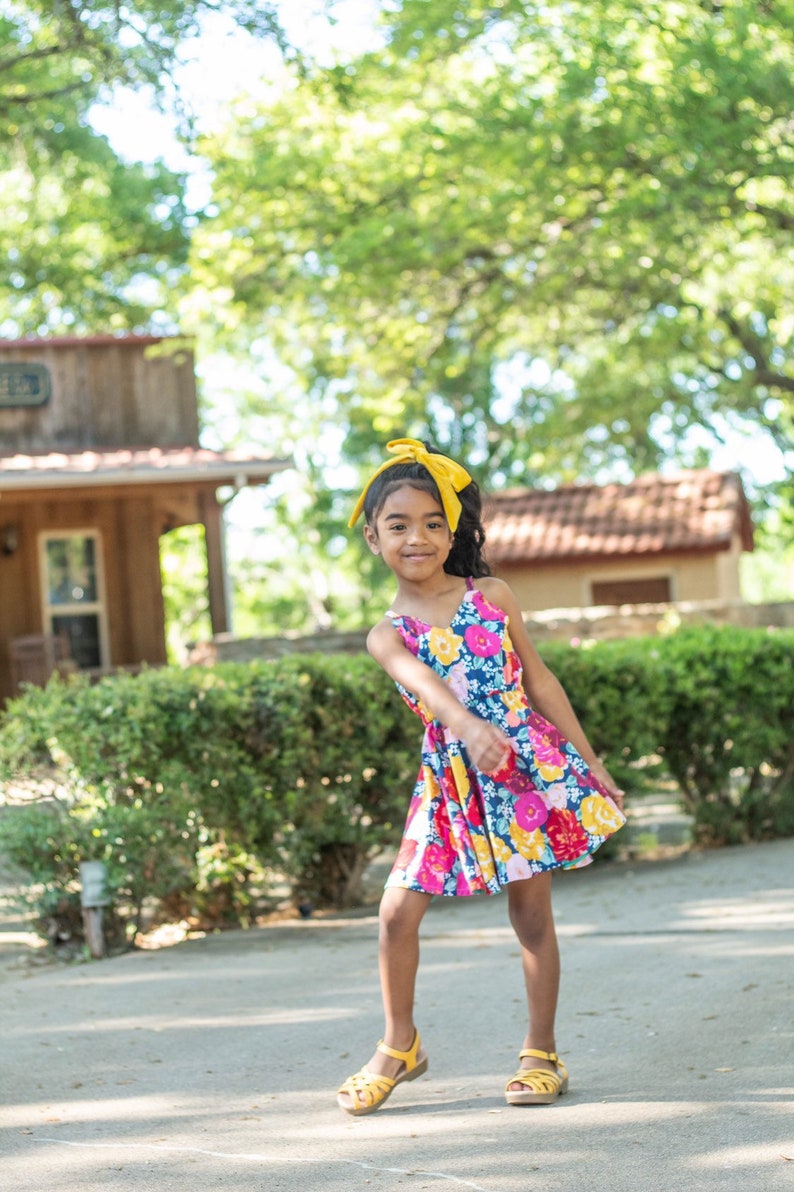 Girls Floral Sundress Summer Dressgirls Mini Dresstwirl - Etsy