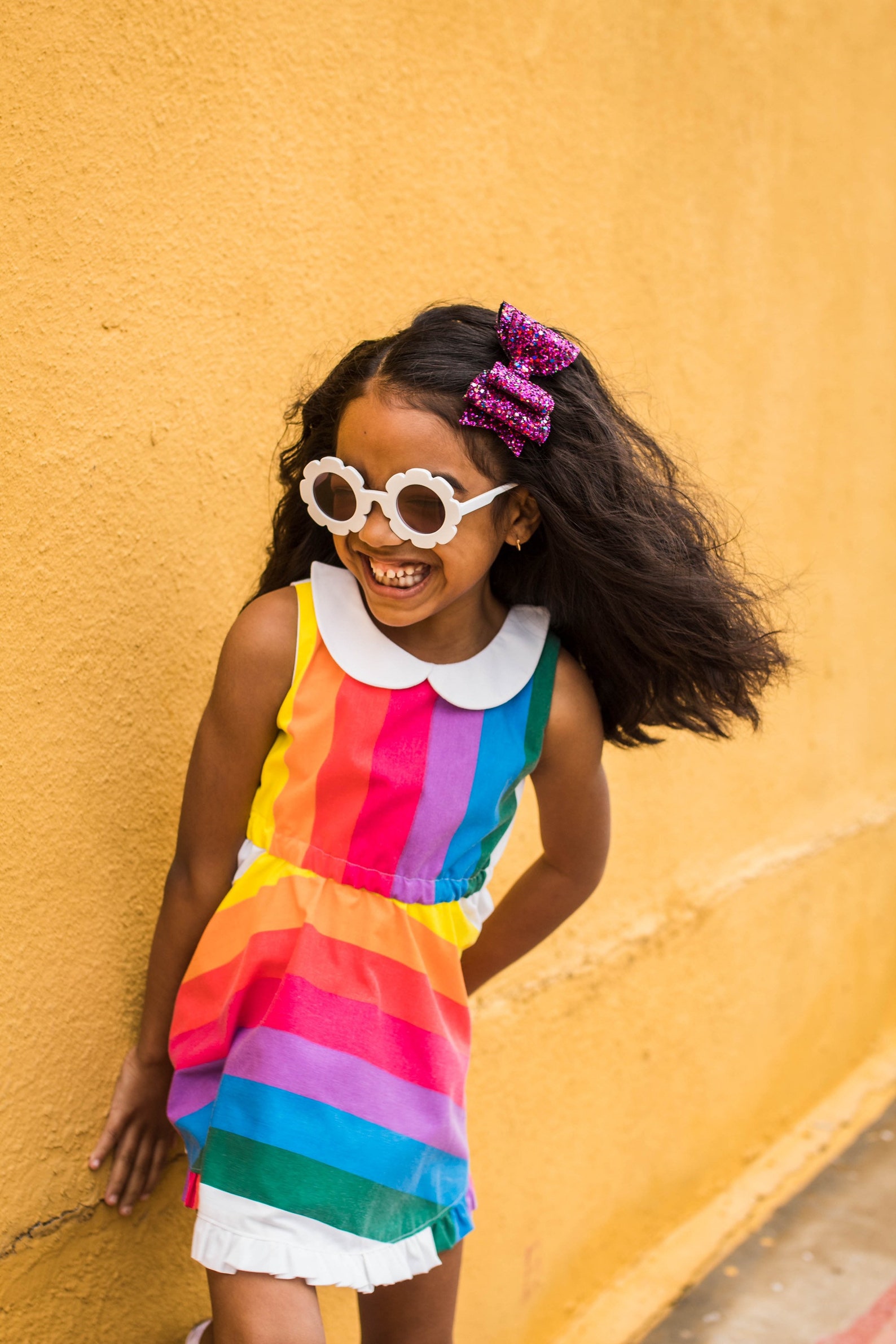 Girls Vintage Rainbow Mini Dress rainbow Dress toddler Girl - Etsy