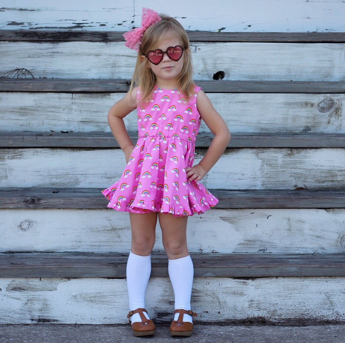 Girls Rainbow Mini Dress rainbow Dress Toddler Girl Dress | Etsy