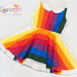 Girls Vintage Rainbow Mini Dress rainbow Dress toddler Girl - Etsy