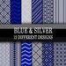 Scrapbook Paper Digital Download Blue and Silver - Etsy