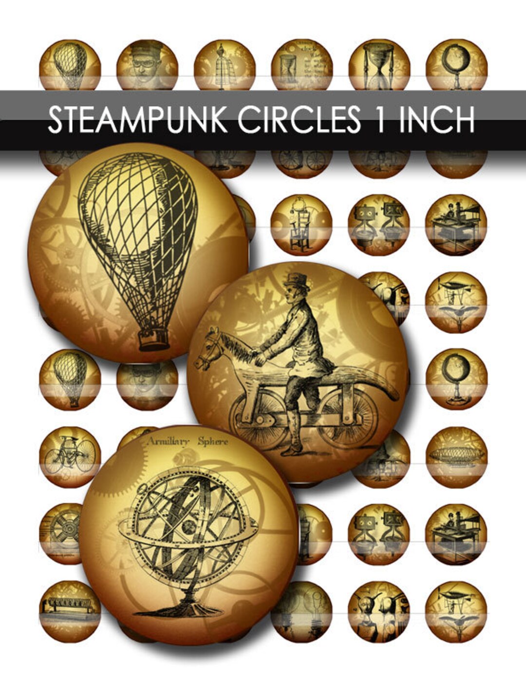 Collage Sheet Digital Download Set of 24 Different Victorian Industrial ...