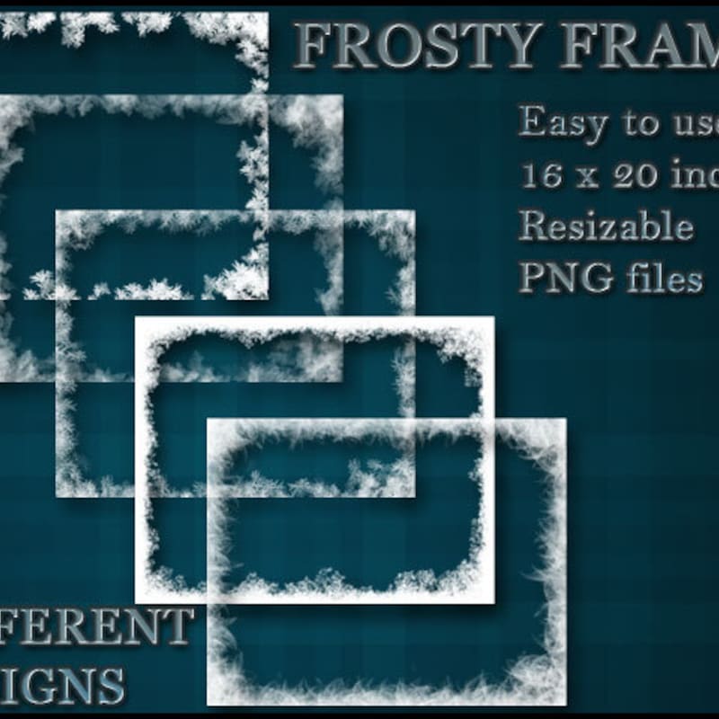 Icy Frame Overlay - Etsy