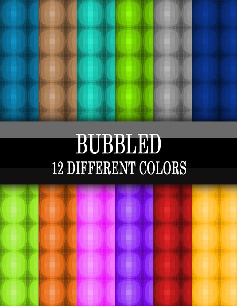 Scrapbook Paper - Digital Download - Bubbled Pattern Printable Papers ...