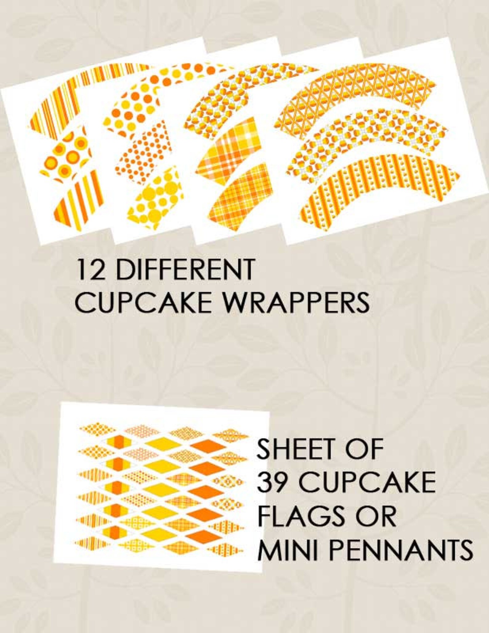 Happy Halloween Printable Party Pack Candy Corn Digital Download DIY ...
