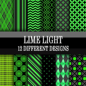 Scrapbook Paper Digital Download Lime Light Bright - Etsy