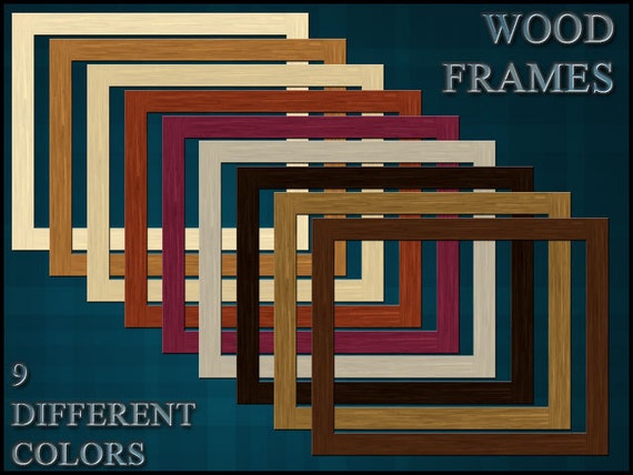 Photo Overlay 9 Different Wood Digital Photo Frame Borders - Etsy