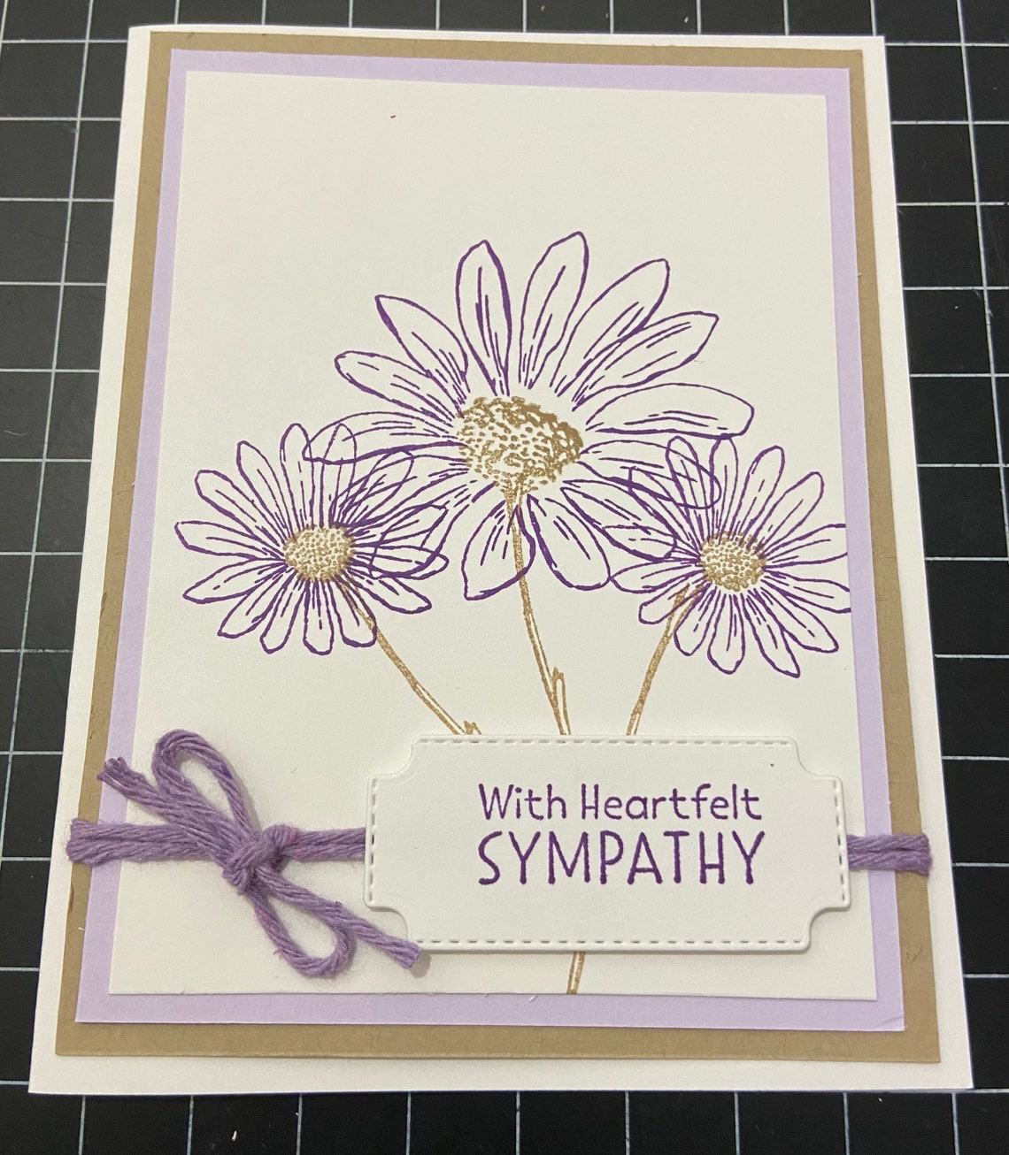 With Heartfelt Sympathy - Handmade Card - Etsy