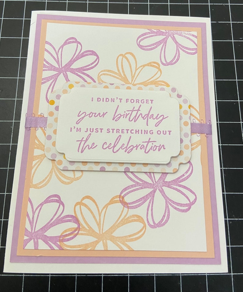 Belated Birthday - Handmade Card - Etsy
