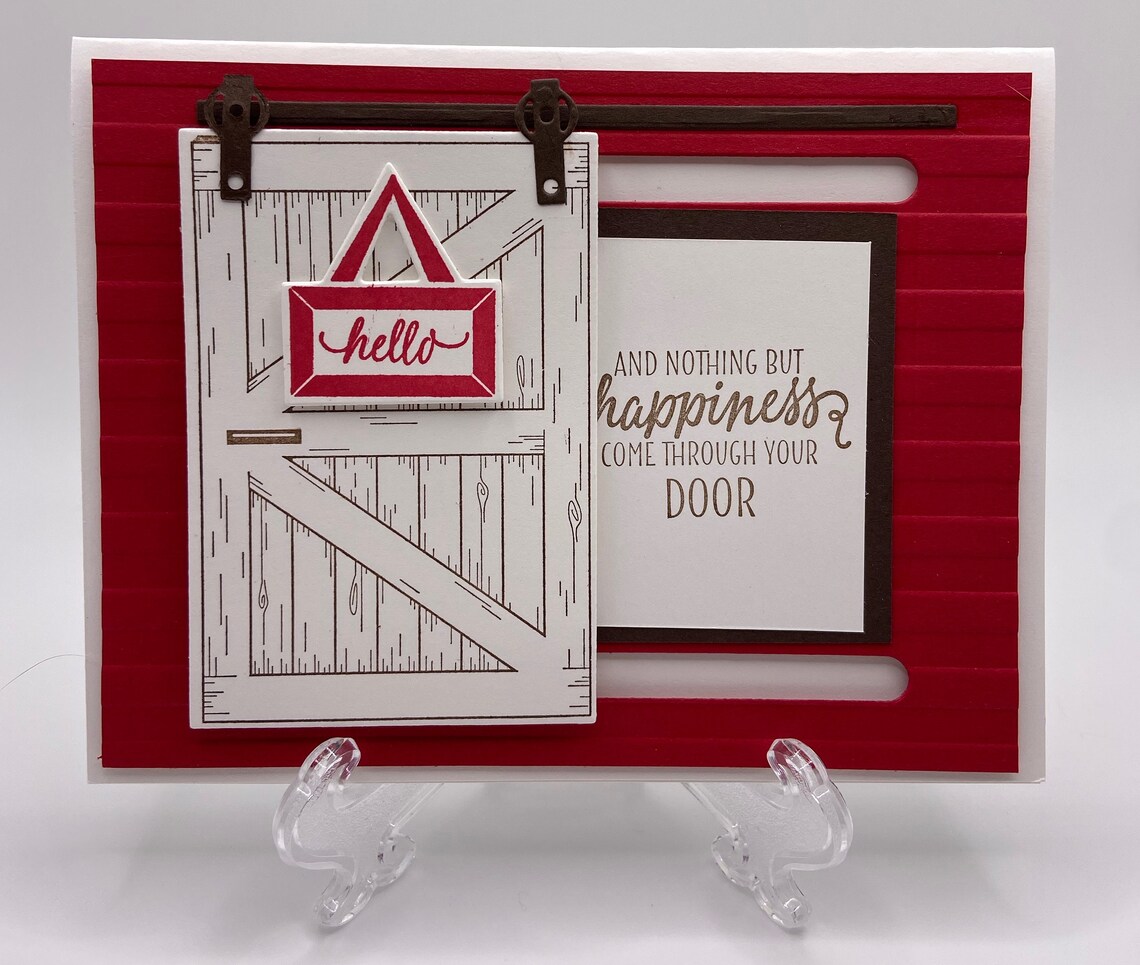 Blessings - Handmade Barn-door Card - Etsy