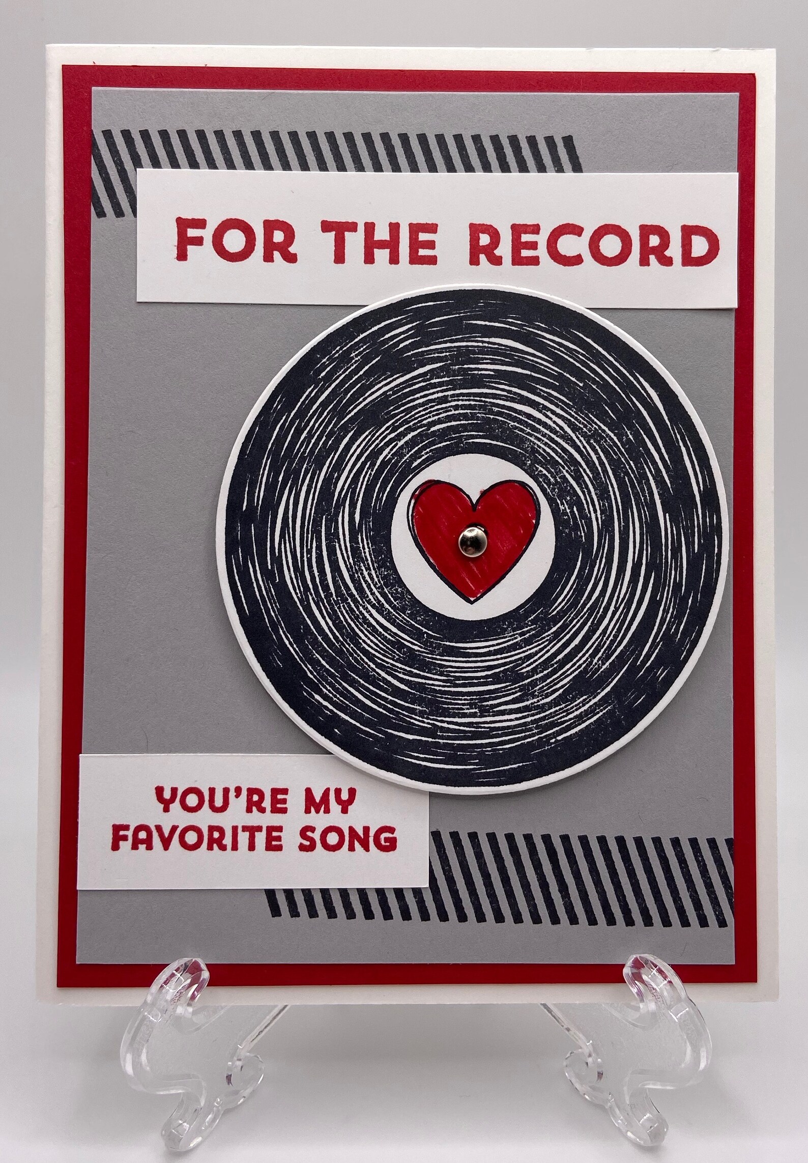 For the Record - Handmade Card - Etsy