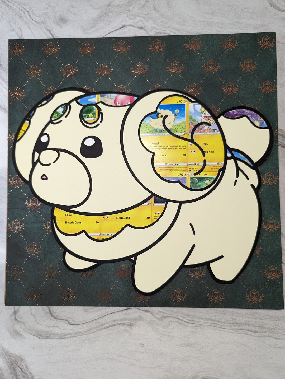 Hand Cut Pokemon Card Pokemon Art - Fidough - Etsy