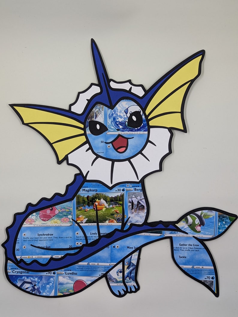 Hand Cut Pokemon Card Pokemon Art Eeveelutions - Etsy