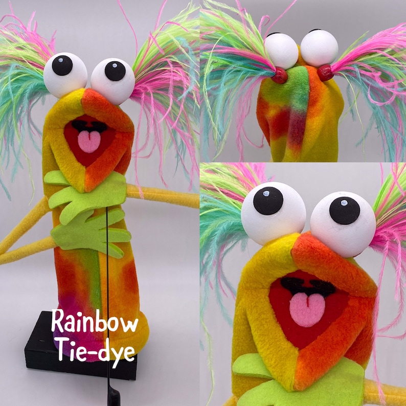 Puppet Hand and Rod With 2 Feather Plumes and 1 Hand Rod. - Etsy