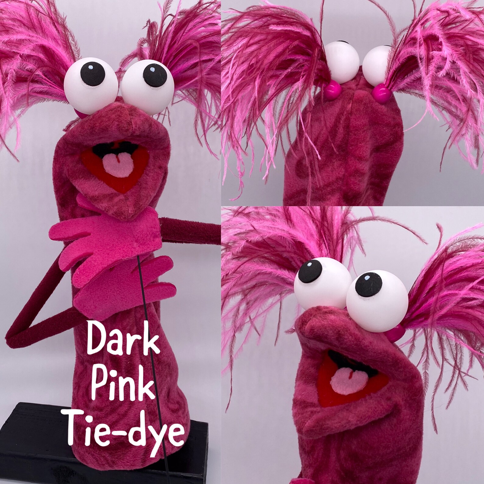 Puppet Hand and Rod With 2 Feather Plumes and 1 Hand Rod. - Etsy