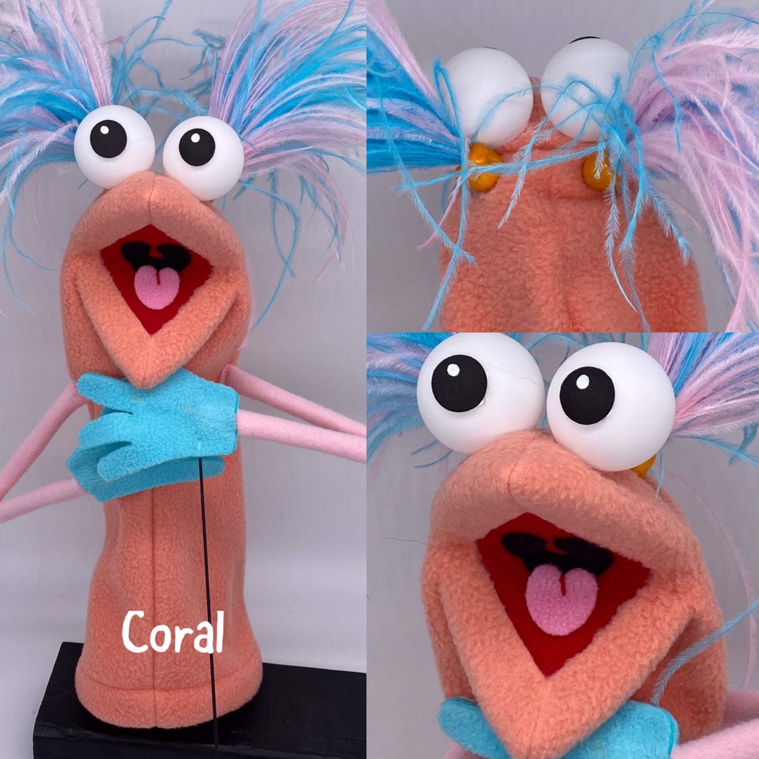 Puppet Hand and Rod With 2 Feather Plumes and 1 Hand Rod. - Etsy