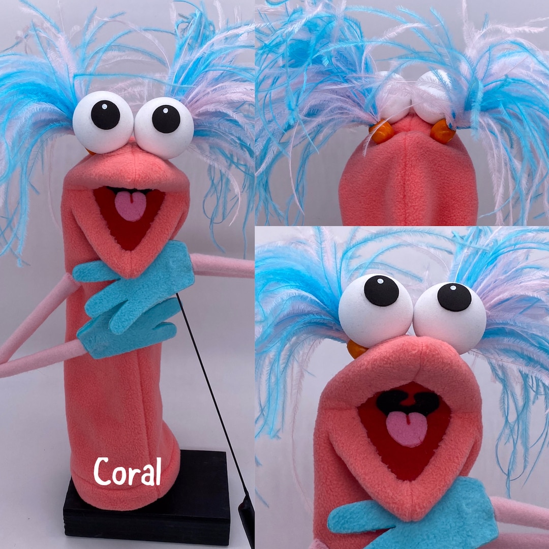 Puppet Hand and Rod With 2 Feather Plumes and 1 Hand Rod. - Etsy