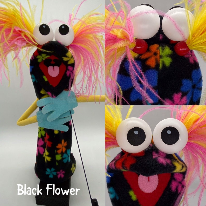 Puppet Hand and Rod With 2 Feather Plumes and 1 Hand Rod. - Etsy