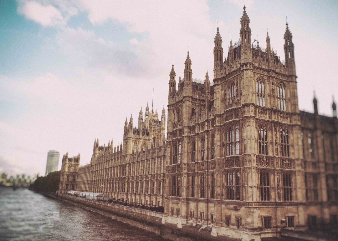 Parliament Building in London Vintage Style Photography, England ...