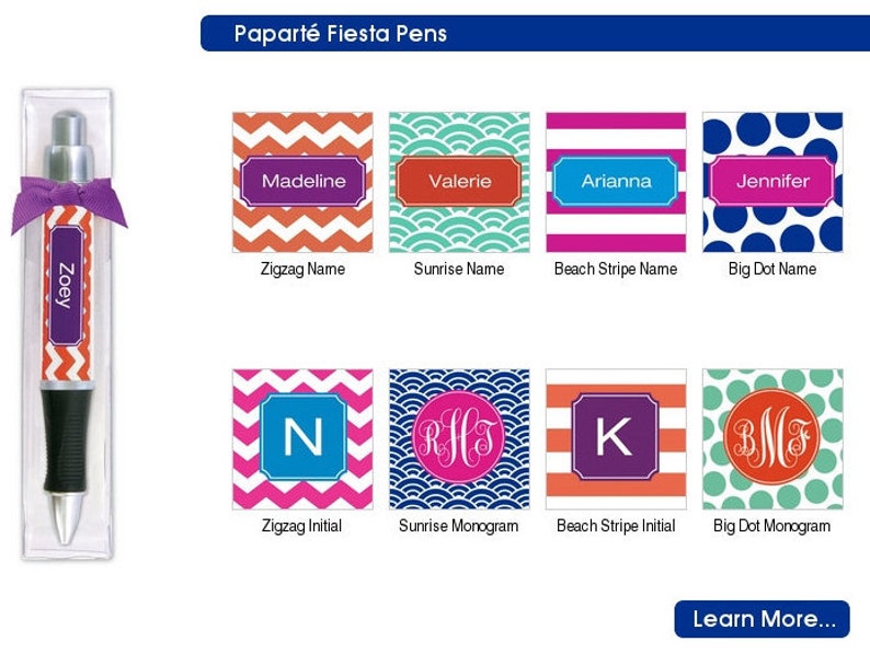 Monogram Personalized Pens | Etsy