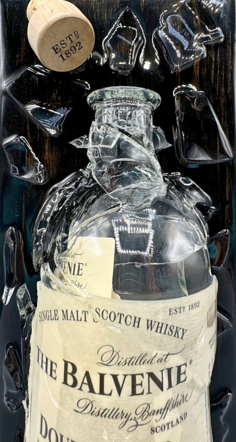 The Balvenie Shattered Bottle Art: Recycled Whiskey Decor - Etsy