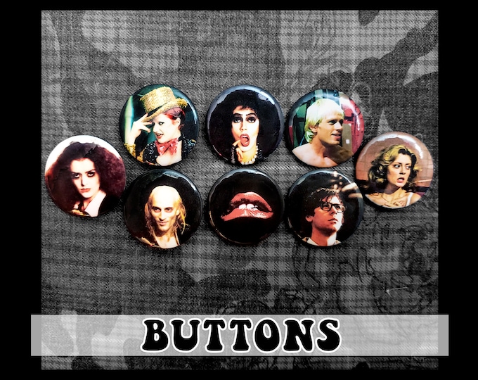 Rocky Horror Picture Show 1 Pinback Buttons Button Sets, Horror Buttons ...