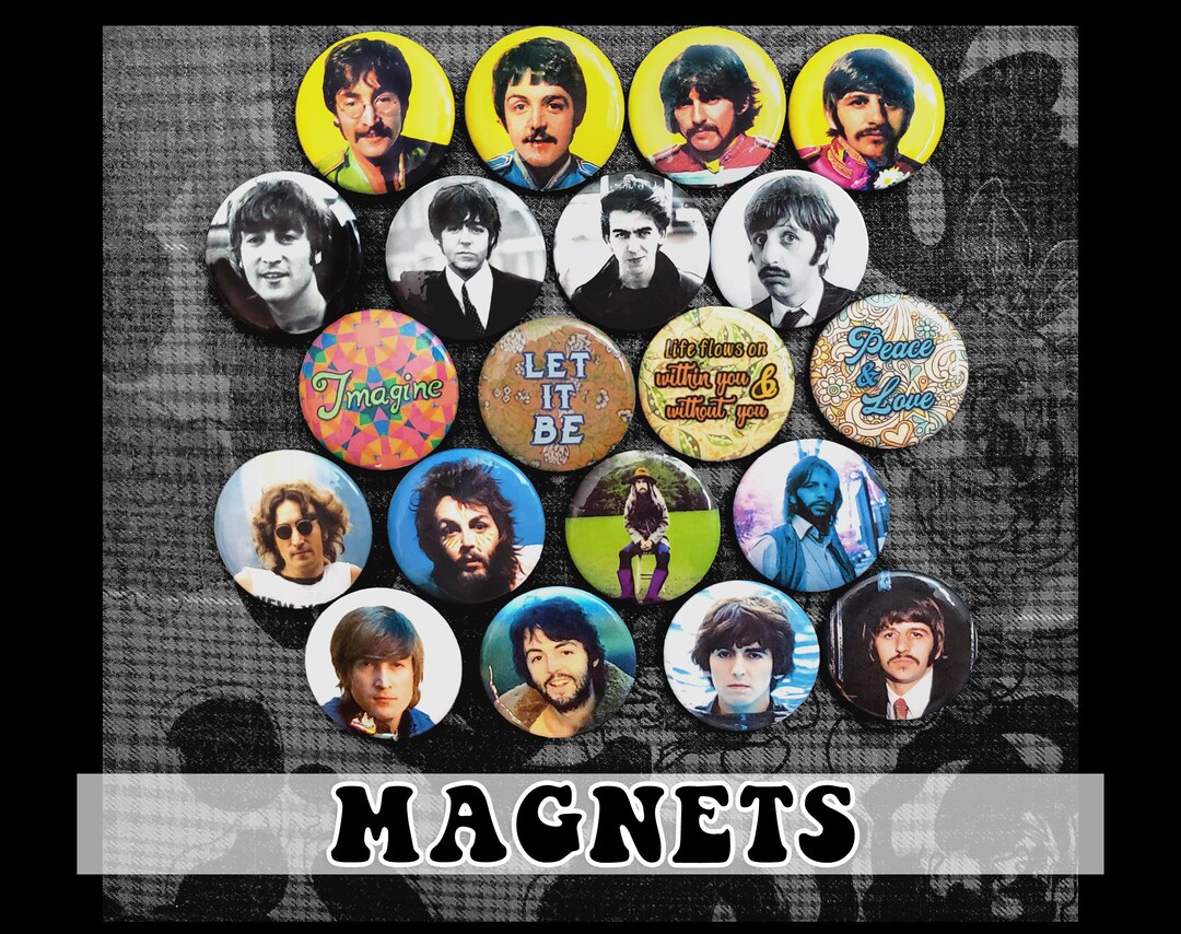 1.25" Beatles Magnets (4-pack/5-pack/20-pack) - Etsy