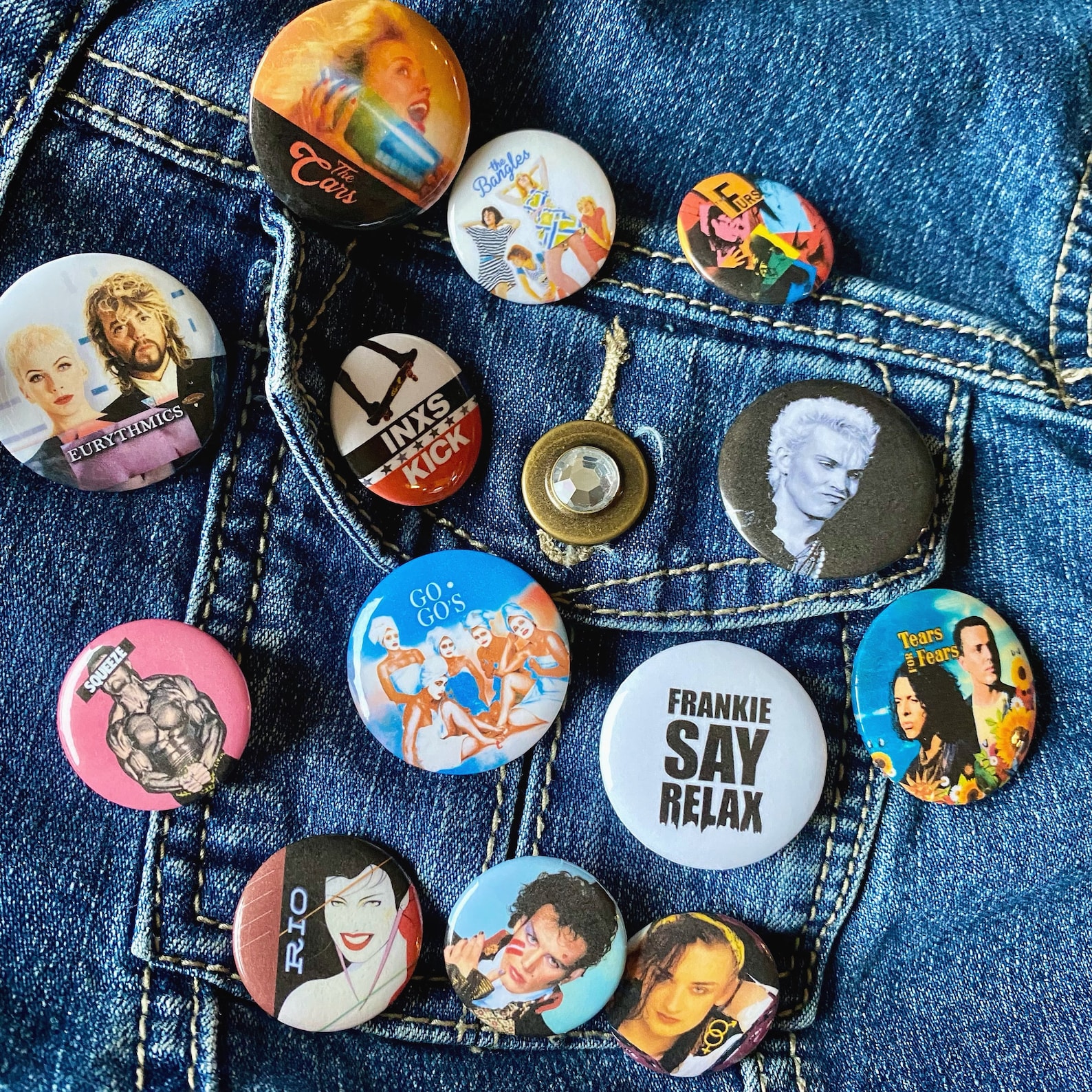 New Wave Pin-back Buttons 13-pack - Etsy