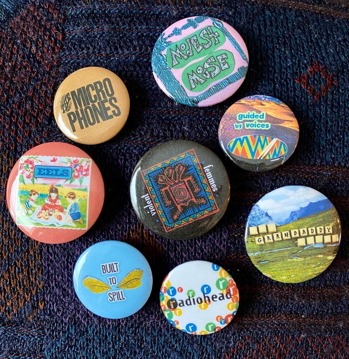 Indie/lo-fi Rock Pin-back Buttons 16-pack - Etsy