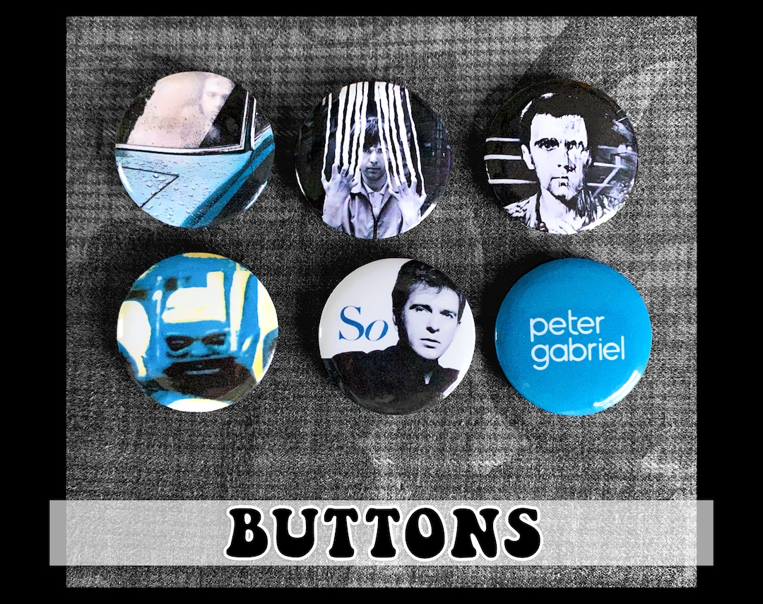 Peter Gabriel Pin-back Buttons ~ 6-pack - Etsy