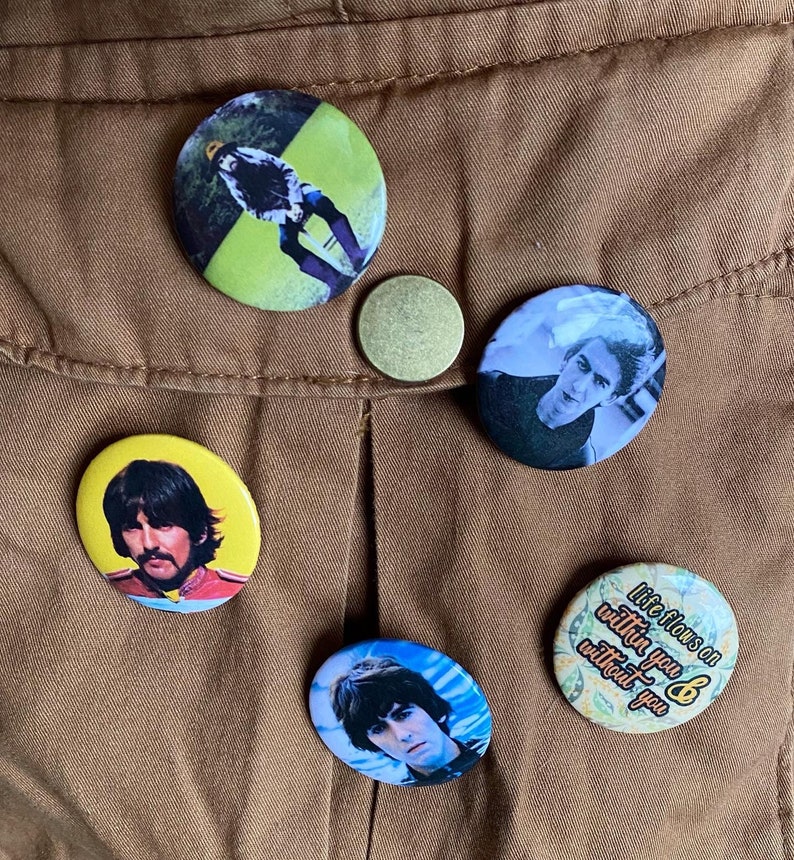 George Harrison Pin-back Buttons ~ 5-pack (1.25") - Etsy