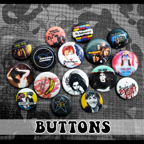 Punk Buttons - Etsy