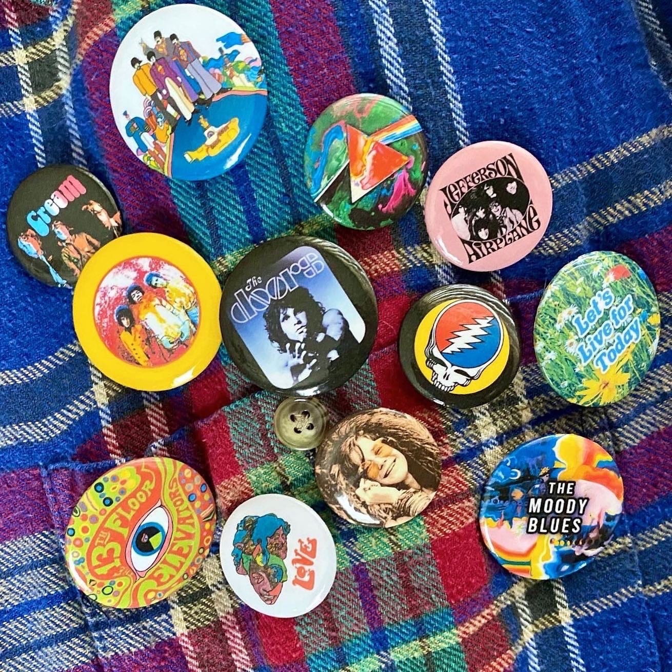 Classic Psychedelic Rock Pin-back Buttons ~ 12-pack - Etsy