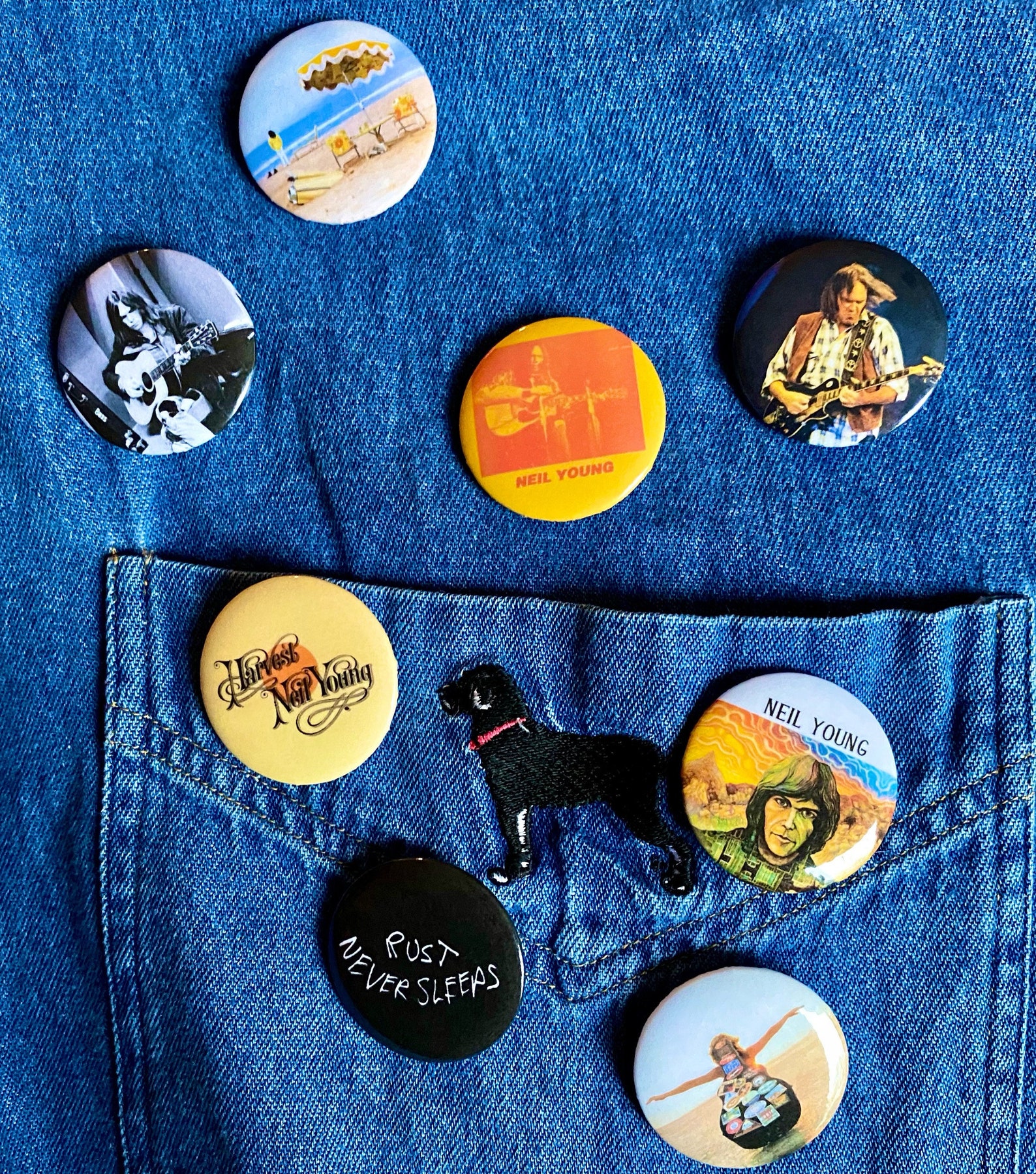Neil Young Pin-back Buttons 1.25 8-pack - Etsy