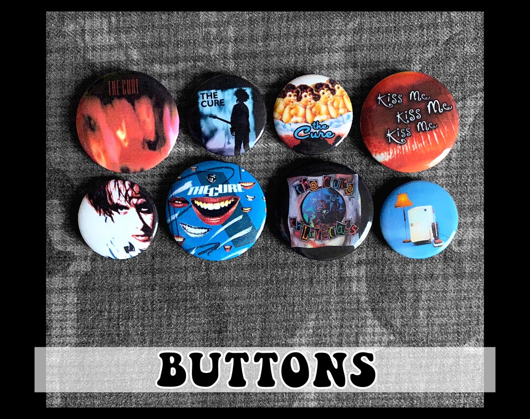 The Cure Pin-back Buttons ~ 8-pack - Etsy