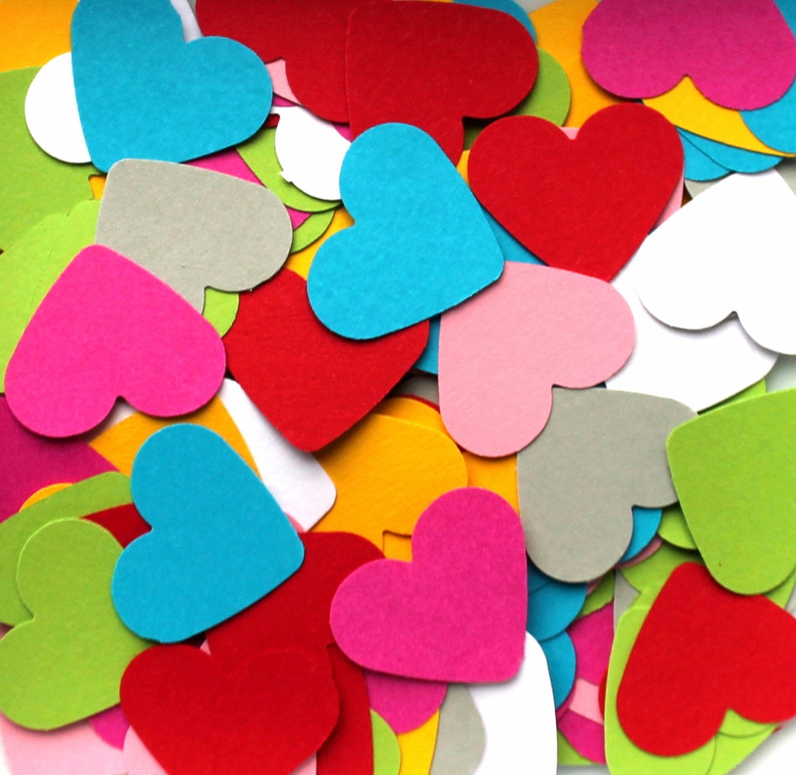 Mixed Heart, Confetti, Customized Hearts, 100, Various Colours, Rustic ...