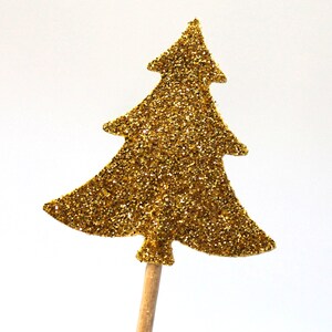 20 Golden Christmas Tree, Paper, Toothpicks Party Picks, Nicolaus ...