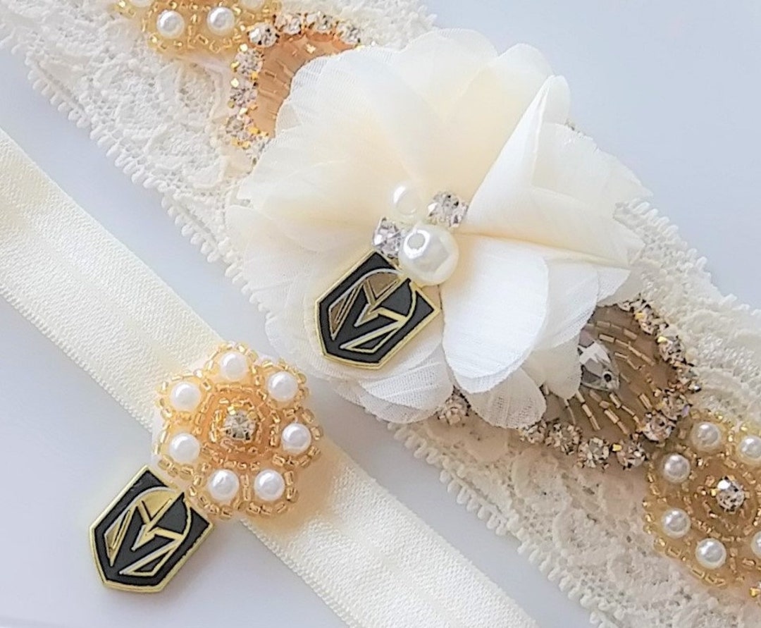 Customizable Hockey Wedding Garter Set, Stretch Lace & Spandex Bands ...