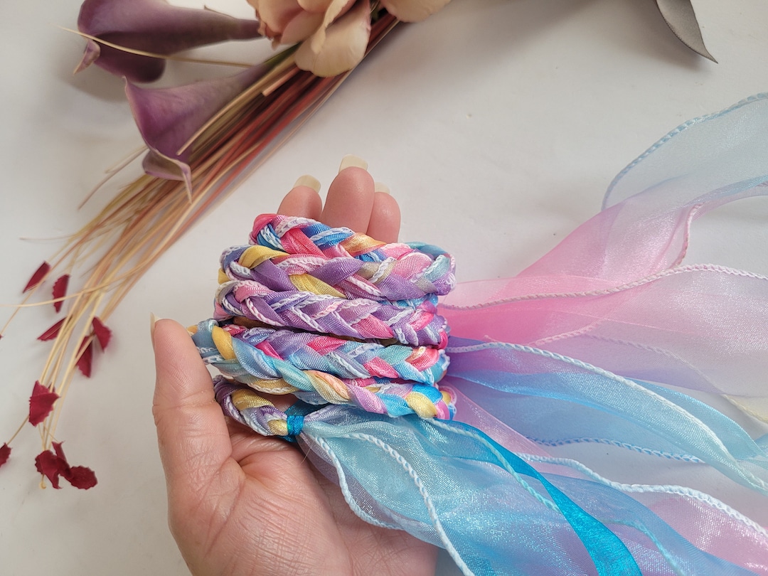 Rainbow Handfasting Cords, Braided Organza Hand Binding Ropes, Gift for ...