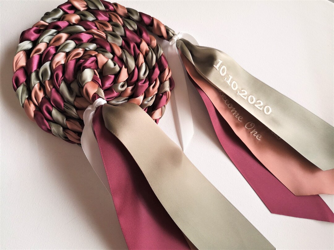 Handfasting Cord, Personalized Custom Couple Gift, Green Red Burgundy ...