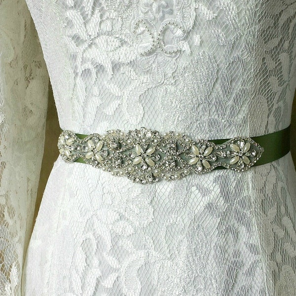 Green Wedding Sash - Etsy