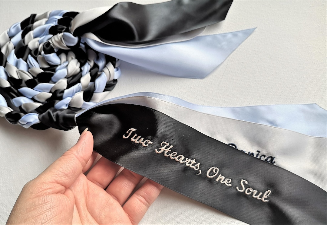 Custom Handfasting Cord: Personalized Braided Satin Ribbons for Unity ...