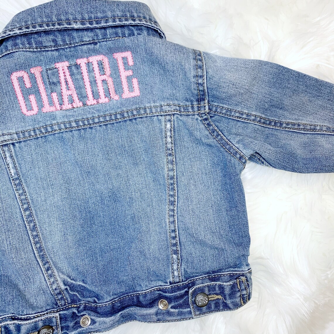 Girls Monogrammed Jean Jacket Girls Monogrammed Denim Jacket - Etsy