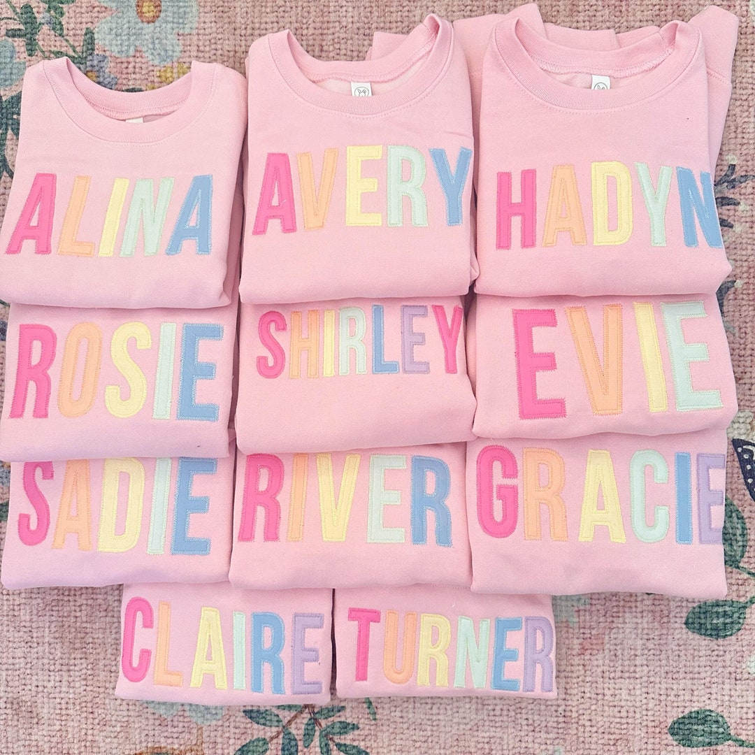 Girls Monogram Sweatshirt, Monogrammed Sweatshirt for Toddler Girls ...