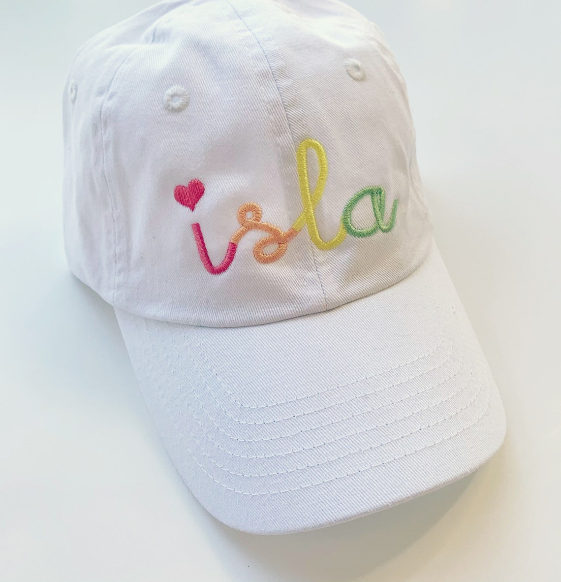 Girls Monogrammed Hat, Monogrammed Baseball Cap for Girls, Personalized ...