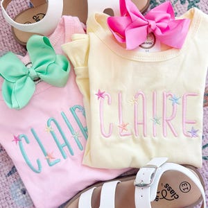 Monogrammed Girls Shirt, Personalized Shirt for Toddler Girls ...