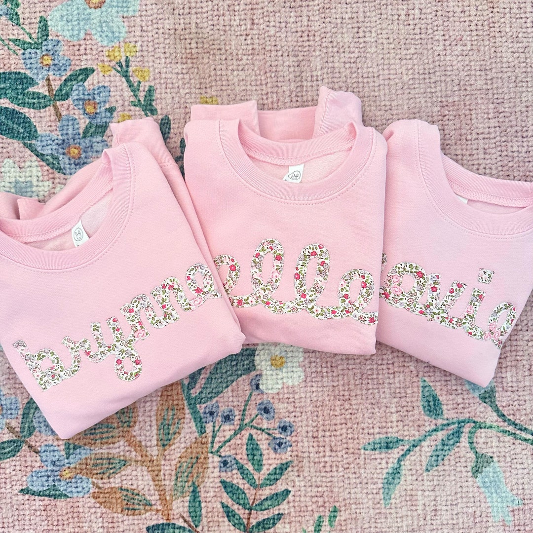 Girls Monogram Sweatshirt, Monogrammed Sweatshirt for Toddler Girls ...
